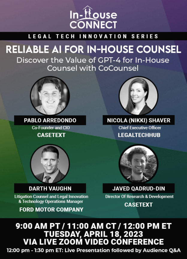 Reliable AI for In-House Counsel: Discover the Value of GPT4 for In ...
